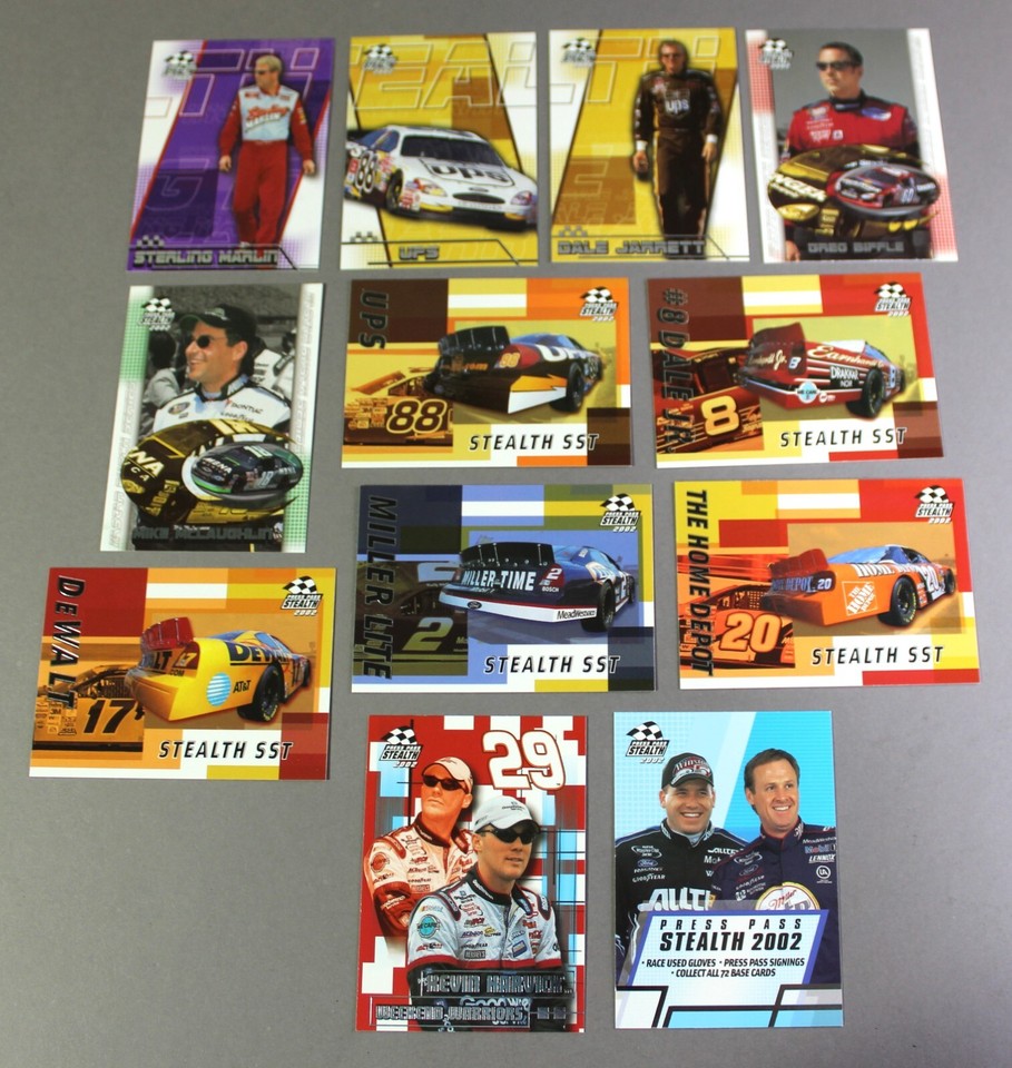 2002 Press Pass Stealth NASCAR Auto Racing Trading Cards - Your Choice ...