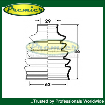 Premier Front Rear Inner Outer CV Joint Boot Set Fits Audi A5 A8 VW ...