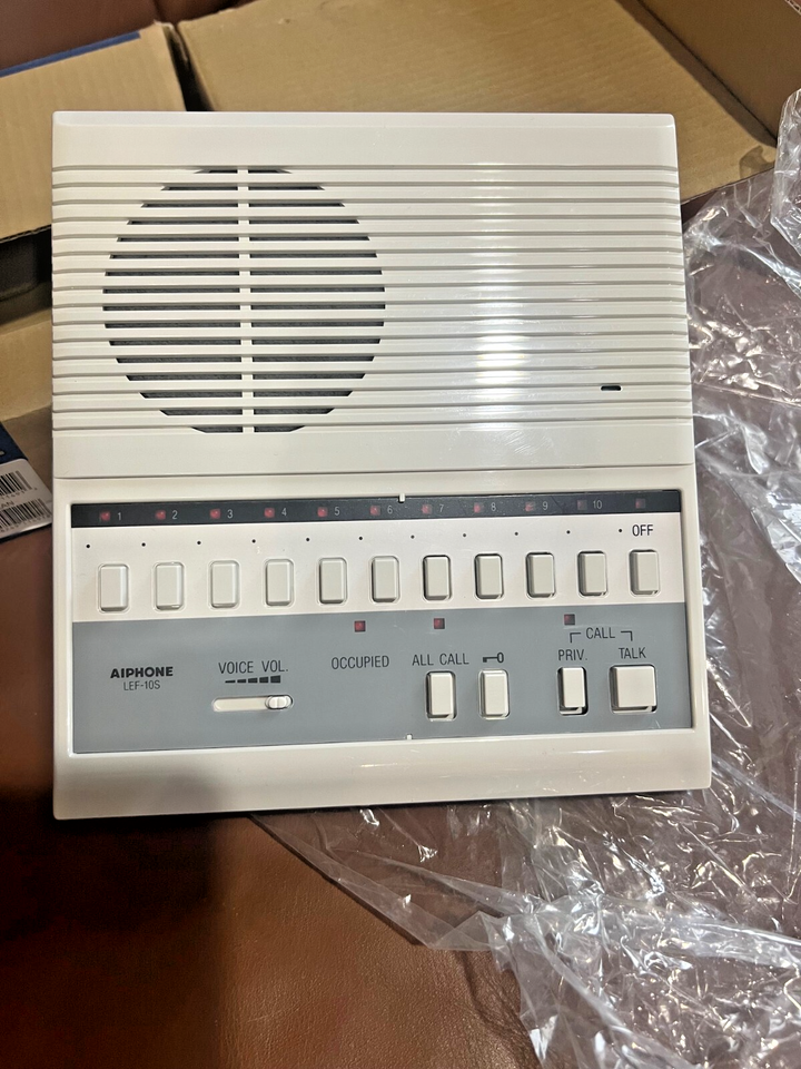 AIPHONE LEF-10S Surface Mount 10-Call Master Station with All Call ...