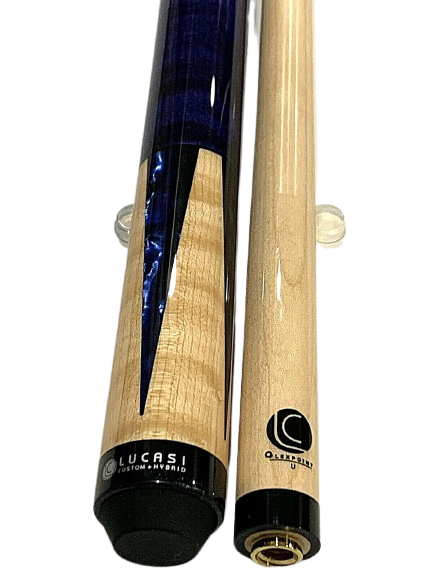 Lucasi - LZC16, Custom Pool Cue with Blue Birdseye Maple Wrap-less ...