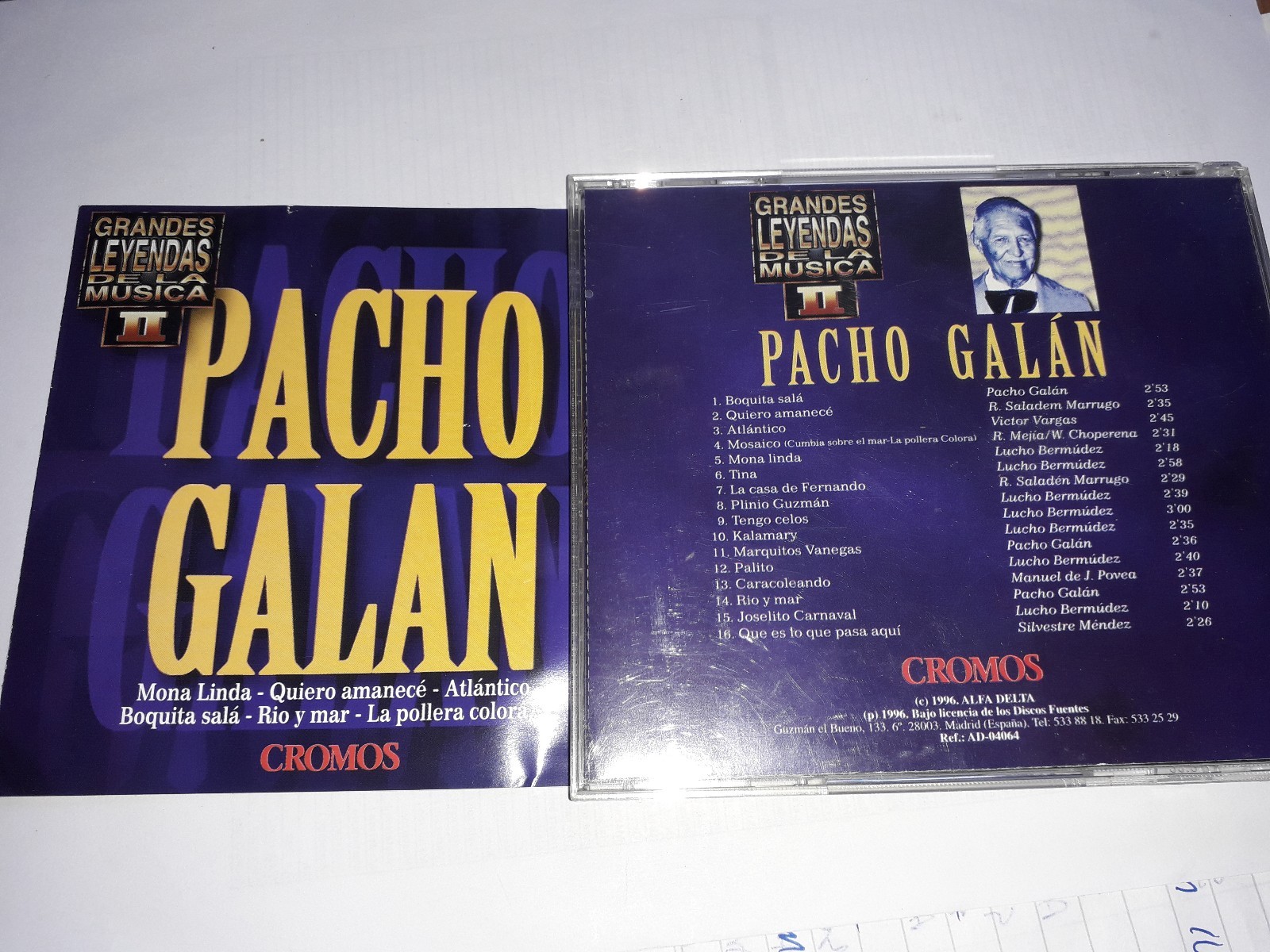 Pacho Galan 10 Grandes Leyendes De La Musica CD Columbian Classic Nat ...