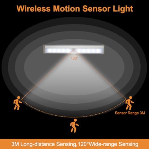 LYCARESUN 3 Pack Motion Activated RV Step Lights,10 LED Battery ...
