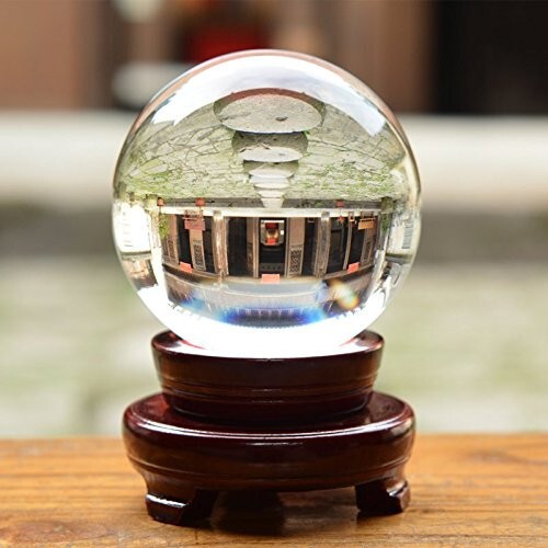 LONGWIN 100MM Clear Crystal Ball Paperweight Glass Sphere Photo Prop ...