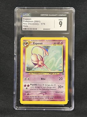 Pokemon Espeon Neo Discovery Unlimited Holo Rare CGC 9 Mint | eBay