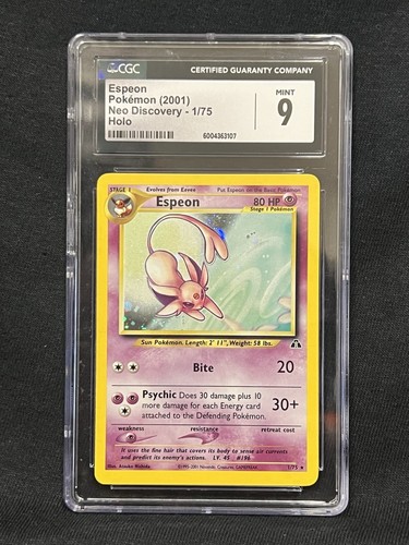 Pokemon Espeon Neo Discovery Unlimited Holo Rare CGC 9 Mint | eBay