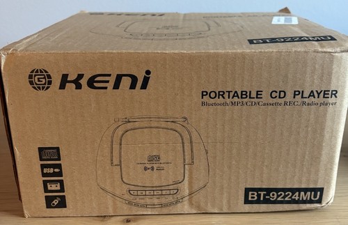 Portable CD and Cassette Player Boombox Combo, Casette Tape Recorder ...