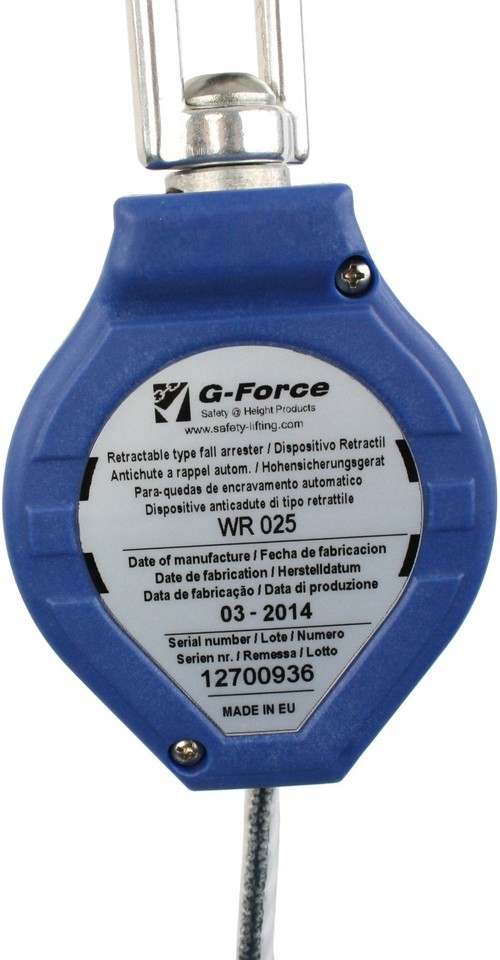 G-Force Height Safety 2.4mtr Fall Arrest Block Inertia Reel Scaffold ...