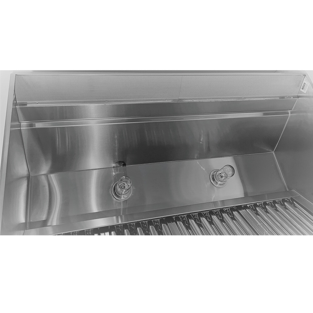 HoodMart 7'x48'' Low Ceiling Sloped Front Wall Canopy Hood Package W ...