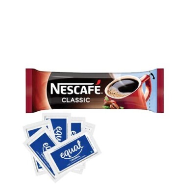 Nescafe Classic Ground Coffee Sachet Pack of 300 Pouch Equal Sugar Free ...