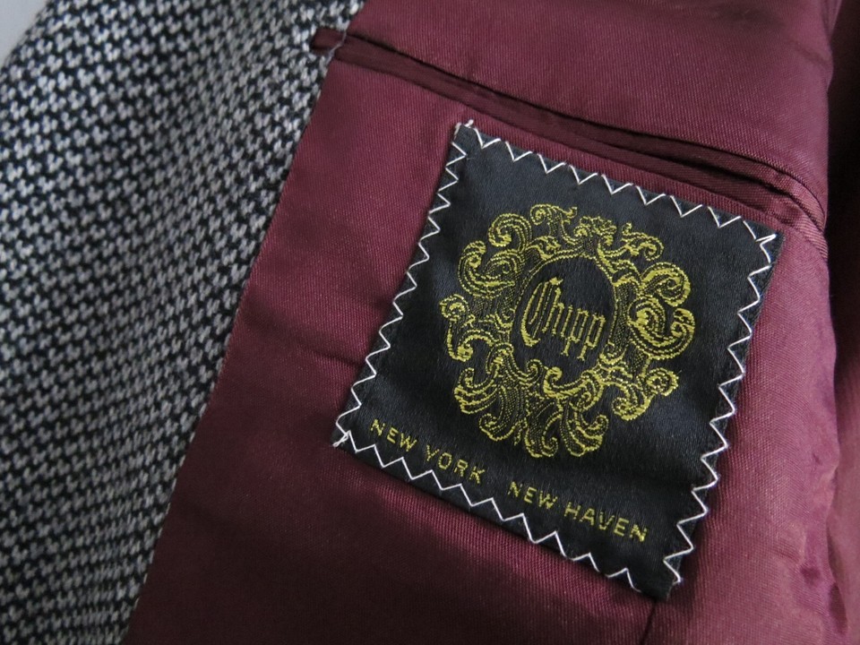 VTG Chipp J press New Haven Fine birds eye weave pure cashmere sport ...