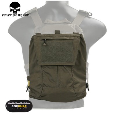 Emerson Zip Pack Zip-on Vest Panel Plate Carrier Back Bag for CPC AVS ...