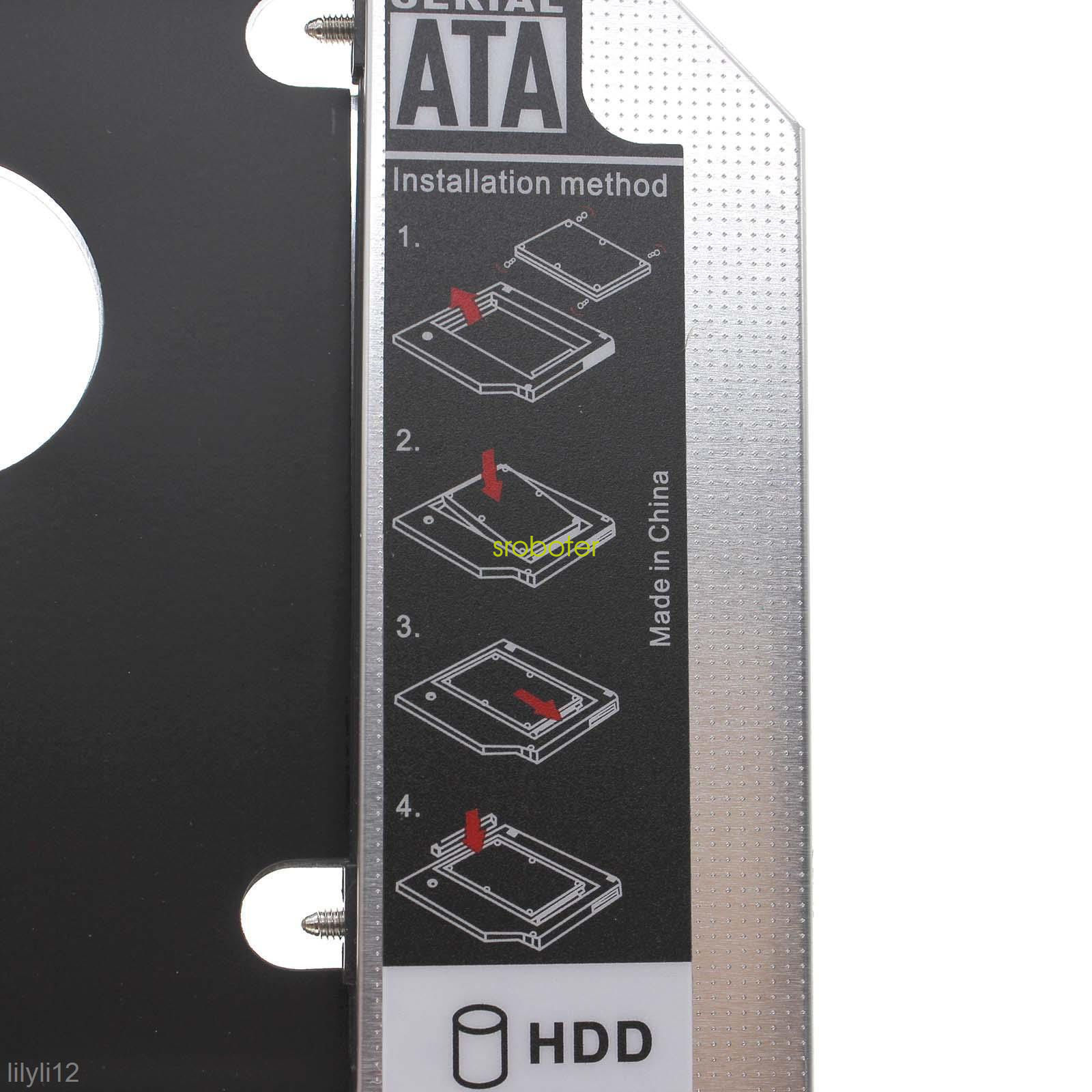 2nd HDD SSD hard disk caddy SATA 9.5mm Dell Alienware M15X M14X M17X ...