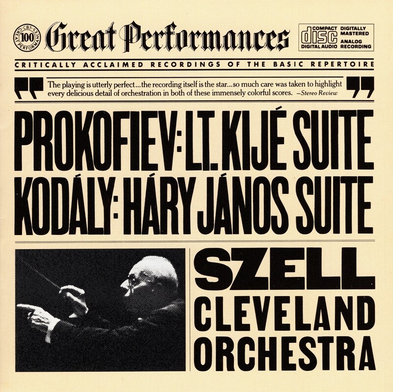 George Szell - Prokofiev Lt. Kije Suite Kodaly Hary Janos CBS CD Early ...