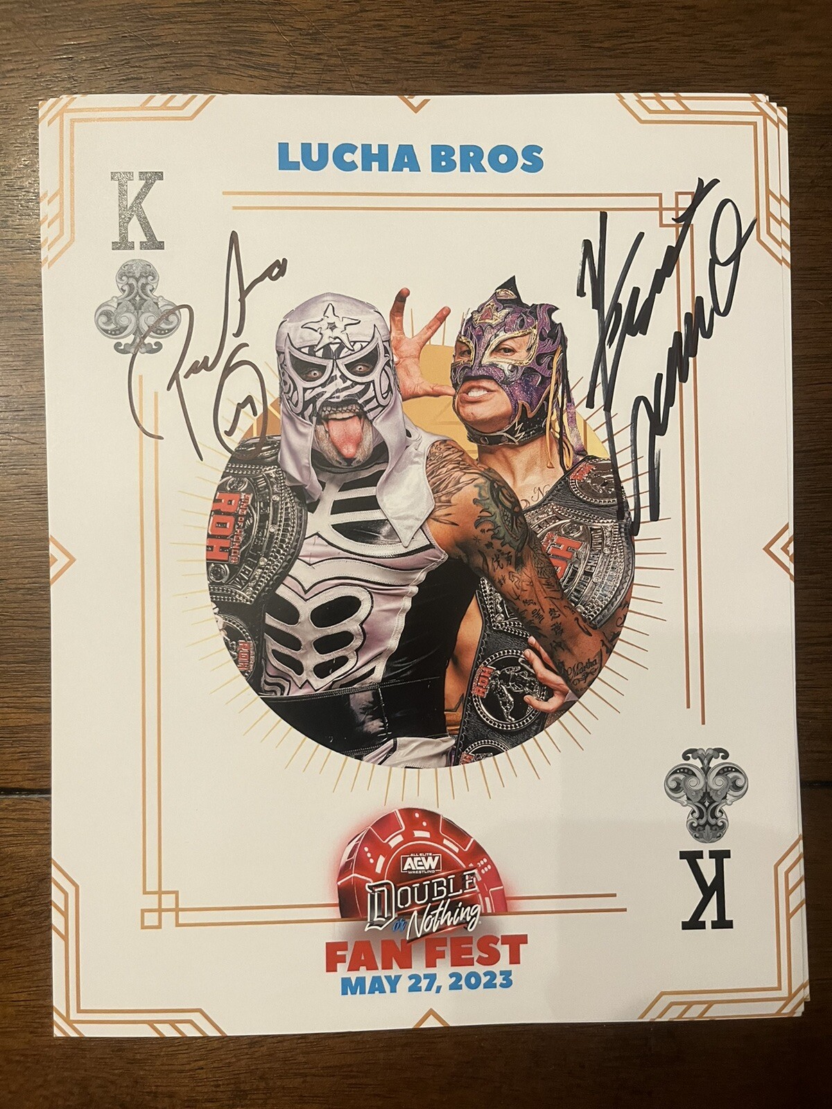 AEW Double Or Nothing Lucha Bros Exclusive autographed 8 X 10 Fan Fest ...