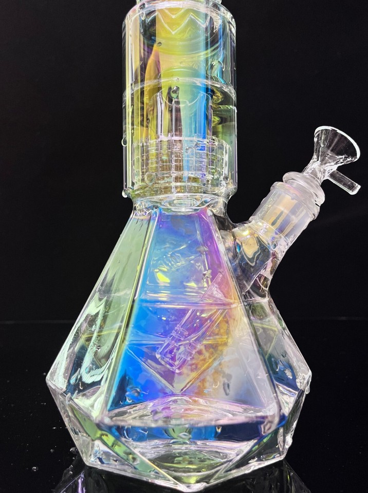 15'' Glass Bong Large Capacity Polygon Water Pipe Thick Smoking Hookah ...