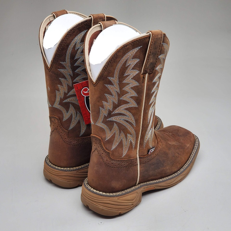 Justin Rush Hickory Brown Water Buffalo Boot Style#SE7400 Size Mens 8 ...