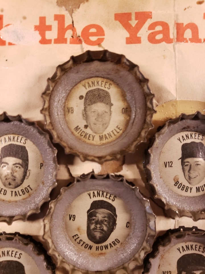 1967 Coke Bottle Caps Collection Mickey Mantle Bouton Murcer Tresh ...