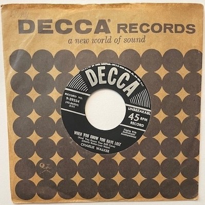 50’s COUNTRY 45 Charlie Walker Decca 29334 It Takes That to Satisfy Me ...