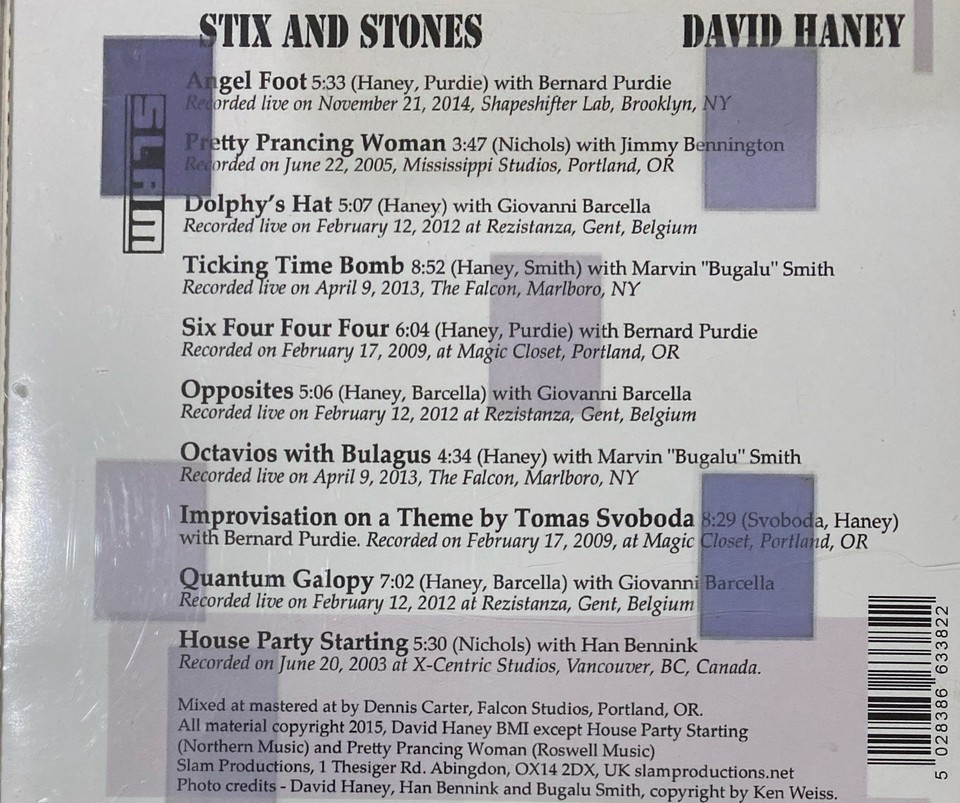 DAVID HANEY - Stix And Stones CD-r 2016 Slam Prod. Exc Cond! | eBay