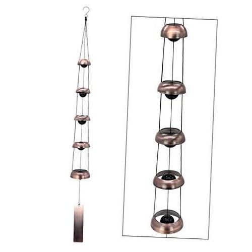 Bell Wind Chimes , Temple wind bell, Red Copper Wind Chimes with 5 ...
