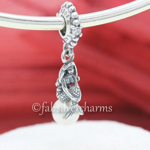 NEW Authentic Pandora DISNEY LUMINOUS ARIEL DANGLE Mermaid Charm ...