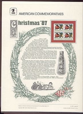 #2368 22c Ornament USPS #298 Commemorative Stamp Panel | eBay