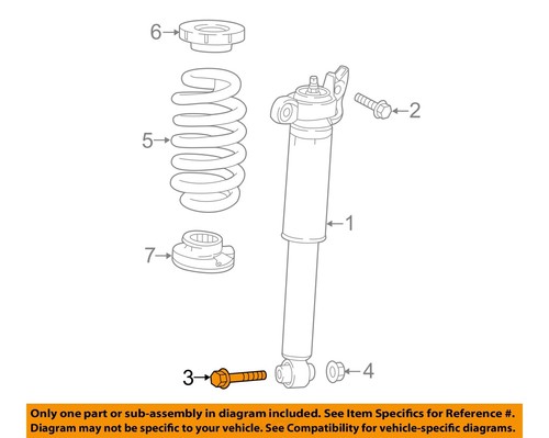 GM OEM 18-05 Acadia Rear Suspension Shocks Components-Shock Lower Bolt ...