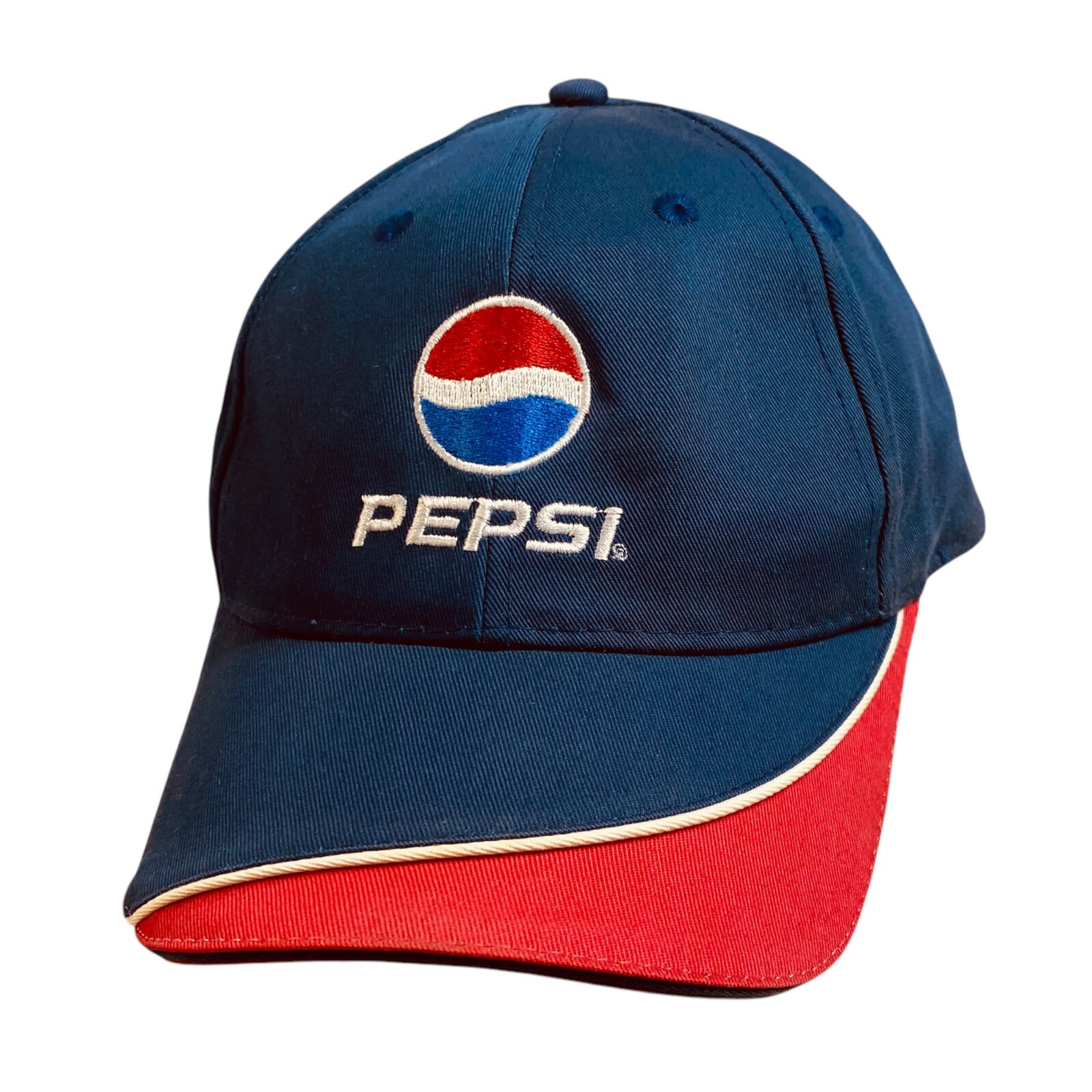 Pepsi Hat Red White Blue Adjustable Back Cap Baseball - Gem