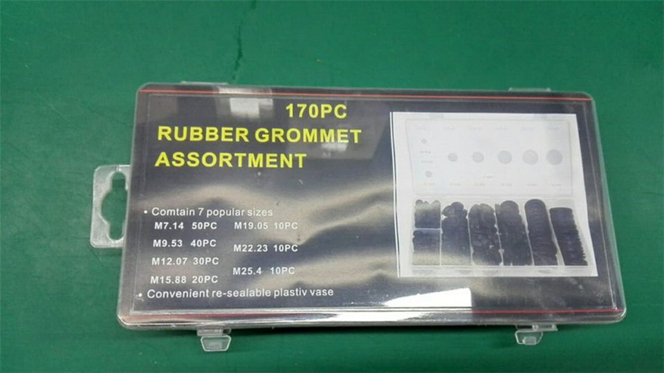 170x Rubber Grommet Gasket Assortment Set Car Firewall Hole Plug Wiring ...