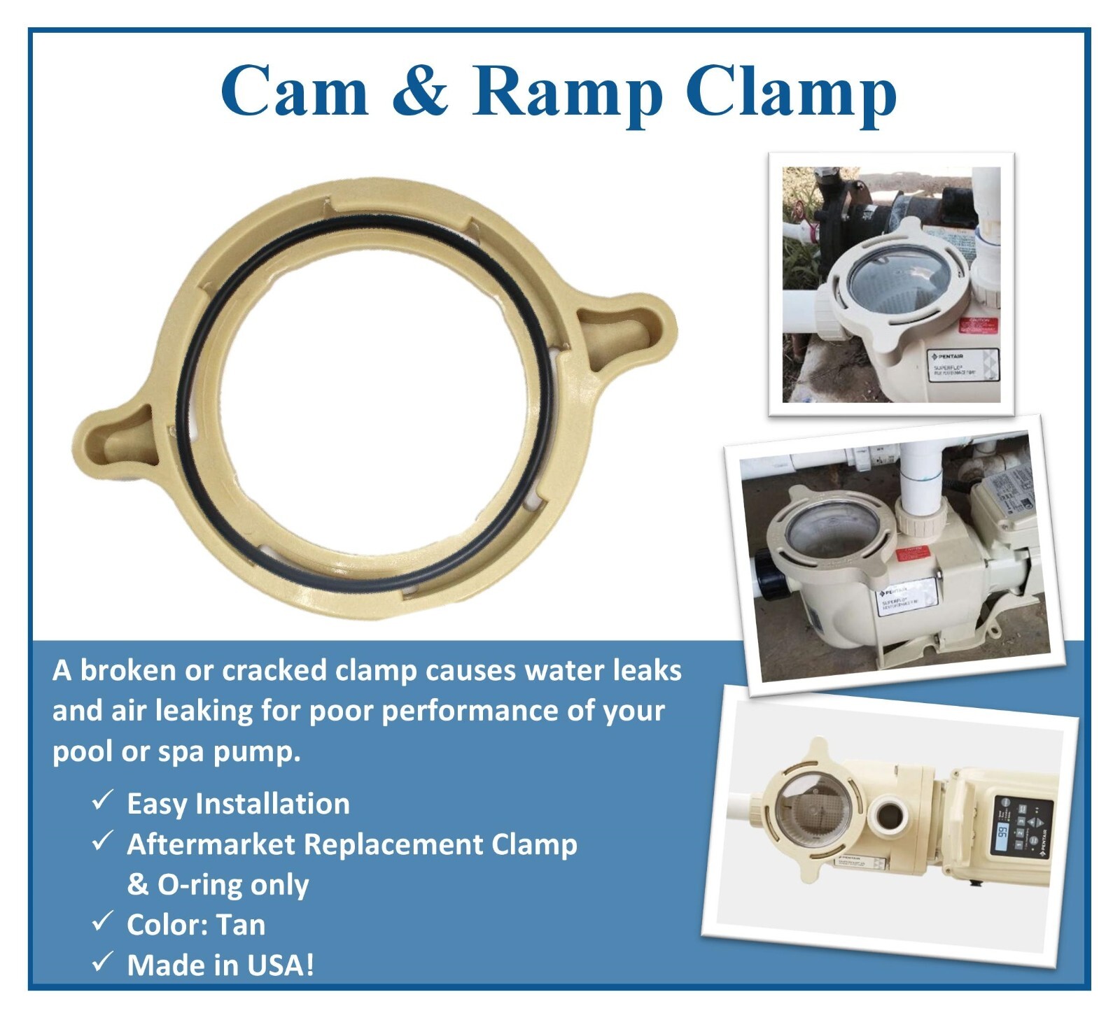 Cam and Ramp Clamp Locking Ring Replacement for SuperFlo VS, VST, Doe ...