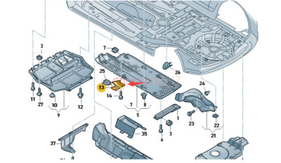 Right Front Underbody Cover For VW Golf Jetta EOS Scirocco Touran A3 ...