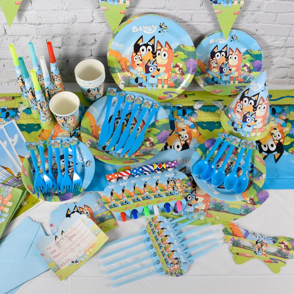 Bluey Bingo Supply Party Decoration Tablecover Banners Birthday Cupcake ...