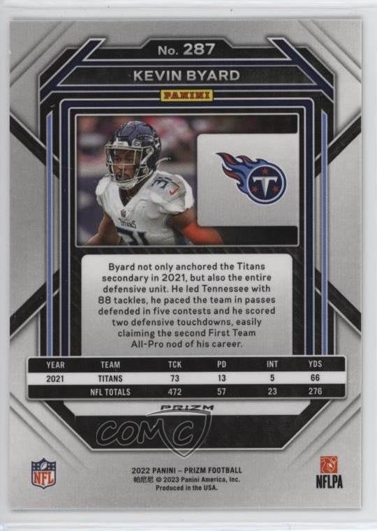 2022 Panini Prizm Red Sparkle Prizm Kevin Byard #287 | eBay