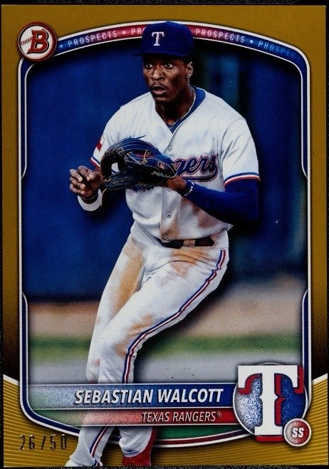 2025 Bowman - Prospects Sebastian Walcott #BP-133 Gold /50 (RC) for ...