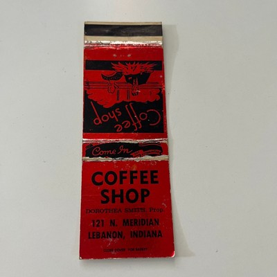 Coffee Shop Dorothea Smith Lebanon IN Vintage Matchbook Cover SMB4-2 | eBay