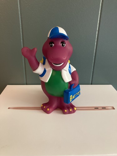 Vintage Barney Piggy Coin Bank with Suitcase Plastic Dinosaur TV Show ...