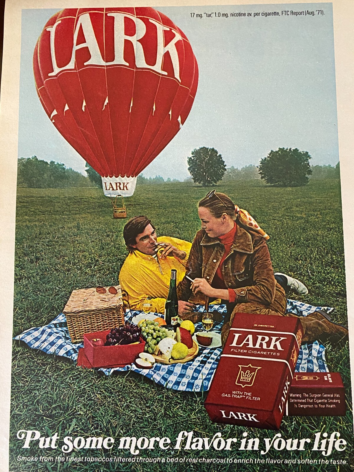 Lark Cigarettes, Full Page Vintage Print Ad | eBay