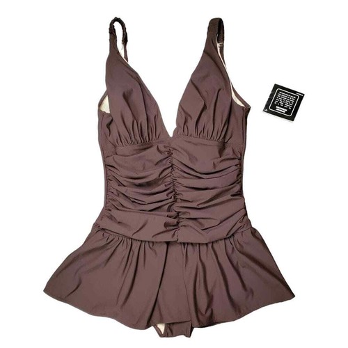 Shape FX Onepice Ruched Swimsuit Outdoor Size 14 New With Tag Plus | eBay