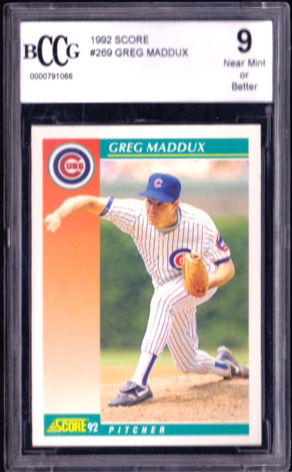 $11 GRADED HOFer / GREG MADDUX / 1992 Score #269 / BCCG 9 / FREE ...