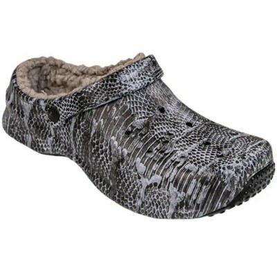 Simply Southern Fleece Lined Clogs Gray Snakeskin size Men 8- Women 10 ...