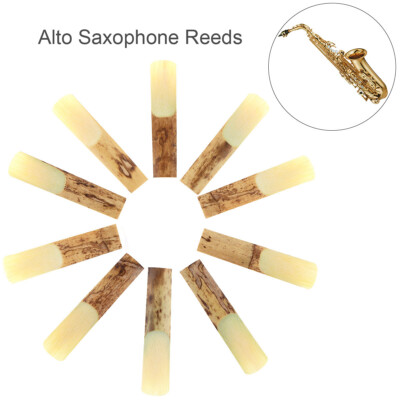 10pcs Saxophone Reeds Bamboo Strength 2.5 for Alto bE Sax | eBay
