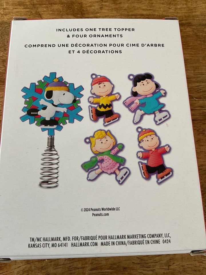 Peanuts Snoopy Charlie Brown Set Of 5 Hallmark Christmas Mini Ornament ...