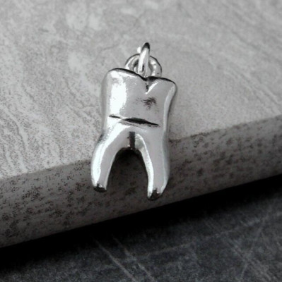 Silver 3D Tooth Charm - Dentist Charm - 3D Tooth Pendant - Gift for ...
