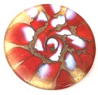 BIG Vintage Brooch Pin ART GLASS Red Orange White Jewelry lot x | eBay UK