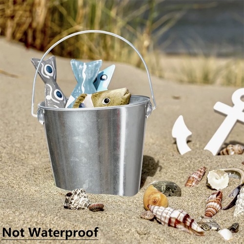 Galvanized Tin Metal Buckets with Handle - 6 Pack 4.3 Inch Iron Pail ...