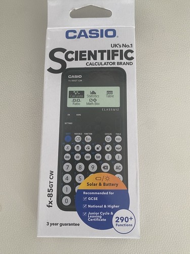 Casio fx-85GT CW Scientific Calculator - Black (FX-85GTCW-W-UT ...