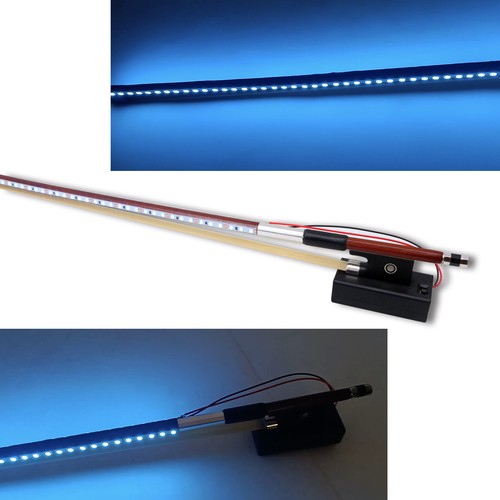 Full Size Advance Violin Bow Brazilwood Violin Bows LED Light Blue ...