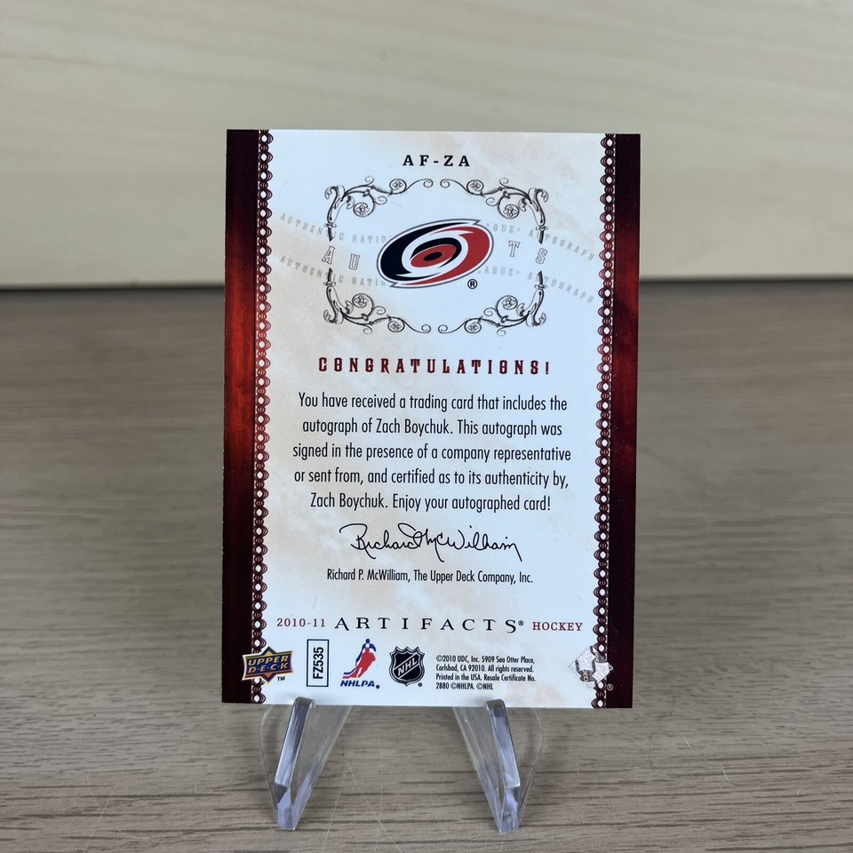 2010-11 Upper Deck Artifacts Autofacts Zach Boychuk #AF-ZA Auto | eBay