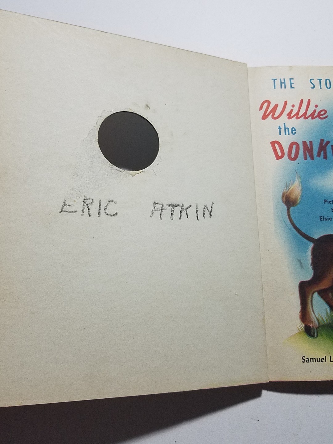 1950 The Story of Willie the Donkey A Bonnie Story and Puzzle Book - No ...