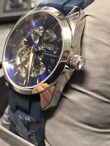 Android Seagull TY2807 21 Jewel Sapphire Crystal Skeleton Movement ...